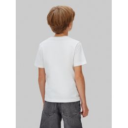 Jungen T-Shirthellwei&szlig;, Gr. 10, Calvin Klein Jeans, unifarben, Single Jersey, Obermaterial: 100% Baumwolle, Shirts, Regular fit, f&uuml;r Kinder bis 16