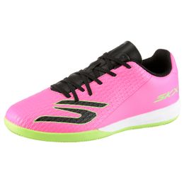 Skechers M&auml;dchen Fu&szlig;ballschuh "JR YOUTH IC, Skechers Skx_2 Jr Youth Ic", Gr. 34pkbk pink, Lederimitat, Schuhe, Indoor Court Schuh mit leichter