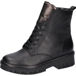 Waldl&auml;ufer WALDL&Auml;UFER Damen Schn&uuml;rstiefelette "H-ALEA", Gr. 6,5schwarz, anthrazit, Nappaleder, unifarben mit Farbeinsatz, Schuhe, Winterboots, Schn&uuml;rboots,