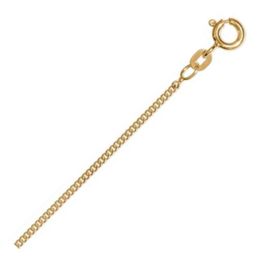 ONE ELEMENT Damen Goldkette "Halskette Panzerkette aus 585 Gelbgold &Oslash; 1,4 mm", 38, Gelbgold 585 Gold, gold, Gelbgold 585, Gold, Halsketten,