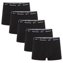 Reebok Herren Trunk "BOYES", Gr. L, schwarz, Obermaterial: 57% Baumwolle, 38% Polyester, 5% Elasthan, unifarben, Unterhosen, basic, bequem,