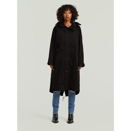 G-Star Raw Parka G-STAR "Rovic Loose Parka", Damen, Gr. L, dk schwarz, Obermaterial: 97% Baumwolle, 3% Elasthan, Jacken Parka