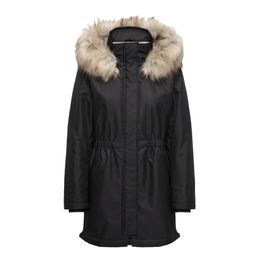 Only Damen Parka "ONLMATHILDA WINTER FUR PARKA OTW", schwarz, Gr. M, unifarben, Web, Obermaterial: 100% Polyester, Jacken
