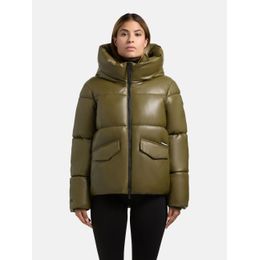 Khujo Damen Steppjacke "Aurora"olivgr&uuml;n, Gr. XL, Obermaterial: 100% Polyurethan. Innenfutter: 100% Polyester. Wattierung: 100% Polyester.