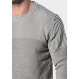883POLICE Herren Rundhalspullover "883 Police CANEY", grau, Gr. XL, unifarben, 100% Baumwolle, Pullover