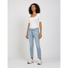 Relax-fit-Jeans Gang "Gang Jeans Relaxed Fit 94AMELIE CROPPED", Damen, Gr. 27, bleached denim, Denim/Jeans, 94% Baumwolle, 5% Elastomultiester, 1% Elasthan, Jeans