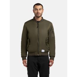 Khujo Herren Bomberjacke "Adon"gr&uuml;n, Gr. M, Material: 100% Nylon, Jacken, Leichte Winterjacke in Shiny-Optik