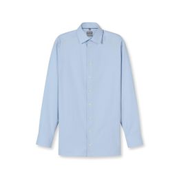OLYMP Herren Businesshemd "OLYMP Luxor 24/Seven, Comfort Fit, New Kent"bleu, Gr. 40, 64% Baumwolle, 27% Polyester, 9% Elasthan, Hemden
