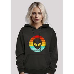 F4NT4STIC Damen Kapuzenpullover "Alien Retro Sonnenuntergang", schwarz, Gr. XXL, Obermaterial: 65% Baumwolle, 35% Polyester, Pullover, Premium