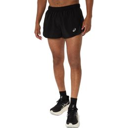 asics Herren Laufshorts "asics CORE SPLIT SHORT", schwarz, Gr. XL, Obermaterial: 90% Polyester, 10% Elasthan, Hosen