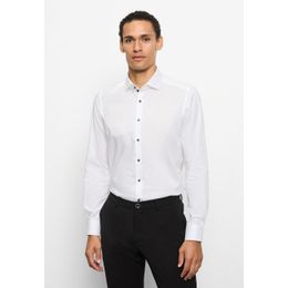 OLYMP Herren Langarmhemd "Level Five"wei&szlig;, Gr. 44, unifarben, Web, Obermaterial: 97% Baumwolle, 3% Elastolefin, Hemden, Businesshemd, unifarben, body