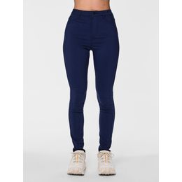 Pieces Damen Jeggings "PCHIGHSKIN WEAR JEGGINGS"maritime blau, Gr. S, unifarben, Web, Obermaterial: 77% Viskose, 20% Nylon, 3% Elasthan, Hosen,