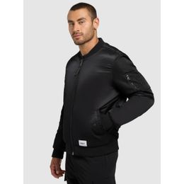 Khujo Herren Bomberjacke "ADON", schwarz, Gr. L, unifarben, Web, Obermaterial: 100% Nylon. Futter: 100% Nylon. Wattierung: 100% Polyester, Jacken,