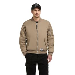 Khujo Herren Bomberjacke "Adon"braun, Gr. M, Material: 100% Nylon, Jacken, Leichte Winterjacke in Shiny-Optik