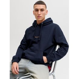 Jack & Jones JACK & JONES Herren Kapuzensweatshirt "JORNORREBRO EMB SWEAT HOOD NOOS"sky captain, Gr. L, unifarben, angeraute Sweatware, Obermaterial: 89%