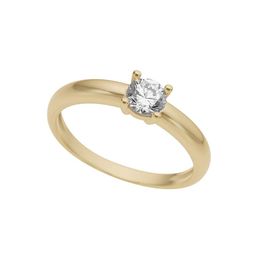 Firetti Damen Goldring "Schmuck Geschenk Gold 333 Damenring Verlobungsring Goldring Solit&auml;r", 16, Gelbgold 333, 3mm, gold, Gelbgold 333, Fingerringe,