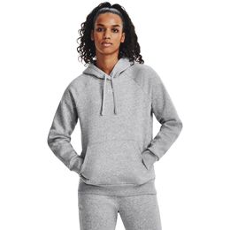 Under Armour Damen Kapuzensweatshirt "RIVAL", grau, Gr. XS, Obermaterial: 86% Polyester, 14% Elasthan, Sweatshirts, aus Baumwolle, sportlicher Stil,