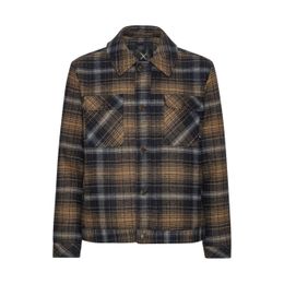 Herren Allwetterjacke "Clean Cut Copenhagen Luke Check Wool Jacket", braun, Gr. L, Clean Cut Copenhagen, kariert, 60% Polyester, 40% Wolle, Jacken
