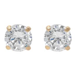 Firetti Damen Paar Ohrstecker "Schmuck Geschenk Gold 375 Ohrschmuck Ohrringe Solit&auml;r", 4, Gelbgold 375, gold, Gelbgold 375, Ohrringe, mit Zirkonia