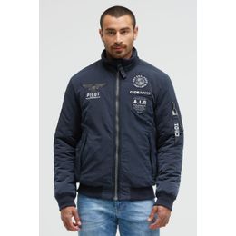 CAMP DAVID Damen Outdoorjackeblau, Gr. 4XL, bedruckt, bestickt, Material Oberstoff: 85% Polyester, 15% Polyamid, Futter Rumpf: 100% Polyamid, Futter