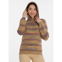 Ragwear Damen Kapuzenpullover "OFINA", rot, Gr. XXL, gemustert, gestreift, Strick, Obermaterial: 54% Nylon, 23% Polyacryl, 23% Polyester, Pullover,