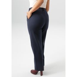 ANISTON PLUS Damen Jerseyhosenavy, Gr. 52, unifarben, Obermaterial: 65% Viskose, 30% Polyamid, 5% Elasthan, Hosen, in edler elastischer Qualit&auml;t