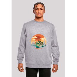 F4NT4STIC Herren Sweatshirt "Sonnenuntergang Berglandschaft", grau, Gr. XXL, Obermaterial: 50% Baumwolle, 50% Polyester, Sweatshirts, Premium Qualit&auml;t