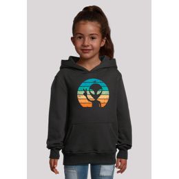 F4NT4STIC Kinder Kapuzenpullover "Alien Piece Sonnenuntergang"schwarz, Gr. 122, Obermaterial: 65% Baumwolle, 35% Polyester, Pullover, Premium Qualit&auml;t