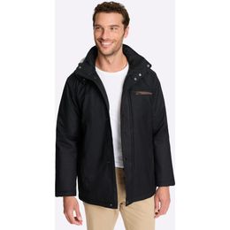 Marco Donati Herren Steppjacke, schwarz, Gr. 48, Hahnentrittmuster, unifarben, 100% Polyester, Wattierung:100% Polyester, Jacken