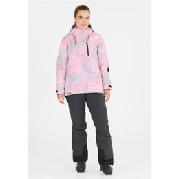 SLOPE Damen Skijacke "Kenai"lila, pink, Gr. XXS, bedruckt, 100% Polyester, Jacken, mit All-Over-Print und Top Ausstattung