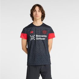 Trainingsshirt New Balance "BAYER 04 LEVERKUSEN MATCH JERSEY", Herren, Gr. M, home, Obermaterial: 100% Polyester, Shirts, f&uuml;r Erwachsene, Kurzarmdesign, schnell trocknend, atmungsaktiv