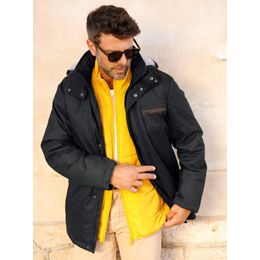 Marco Donati Herren Steppjacke, schwarz, Gr. 60, Hahnentrittmuster, unifarben, 100% Polyester, Wattierung:100% Polyester, Jacken