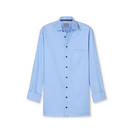 OLYMP Herren Businesshemd "OLYMP Luxor, Comfort Fit, New Kent"bleu, Gr. 44, 100% Baumwolle, Hemden
