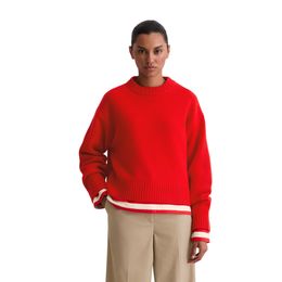 Marc O'Polo Strickpullover MARC O'POLO "mit exklusivem Tragekomfort", Damen, Gr. M, rot (bright rot), Obermaterial: 100% Kaschmir, unifarben, Rundhals, Pullover Strickpullover