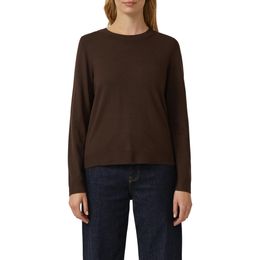 s.Oliver Damen Strickpullovercoffee braun, Gr. 44, unifarben, Strick, Obermaterial: 72% Viskose, 28% Polyester, Pullover, aus Viskose