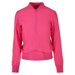 Urban Classics Damen Allwetterjacke "Urban Classics Damen Ladies Light Bomber Jacket"hibiskus pink, Gr. XS, unifarben, 100% Polyester, Jacken