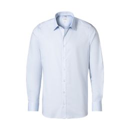OLYMP Herren Businesshemd "OLYMP Level Five, Body Fit, New York Kent", blau, Gr. 43, 97% Baumwolle, 3% Elastolefin, Hemden