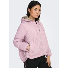 Only Damen Steppjacke "ONLMIKI HOOD QUILT JACKET CC OTW"burnished lila, Gr. XL, unifarben, Steppware, Obermaterial: 100% Nylon, Jacken, mit