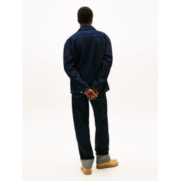 Tommy Jeans Herren Jeansjacke "CHORE JACKET"denim schwarz, Gr. 4XL, Denim/Jeans, Obermaterial: 100% Baumwolle, Jacken, Relaxed Fit, halbgespreizter