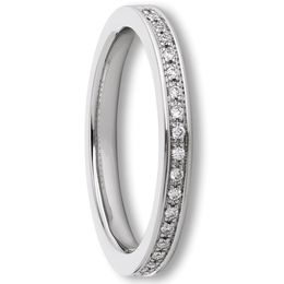 ONE ELEMENT Damen Diamantring "0.1 ct Diamant Brillant Ring aus 585 Wei&szlig;gold", 58, 0,1 mit Diamant, Diamanten Gold Wei&szlig;gold 585, silber, Diamanten,