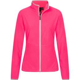 DEPROC Active Damen Fleecejacke "DECORAH II WOMEN", rosa, Gr. 42, 100% Polyester, Jacken, weiche Fleecejacke in traditioneller Optik