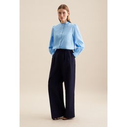 Seidensticker Damen Klassische Bluse "Schwarze Rose", blau, Gr. 38, unifarben, 100% Baumwolle, Blusen, 1/1 Kragen Uni