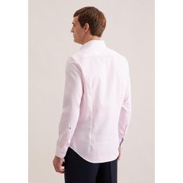 Seidensticker Herren Businesshemd "Schwarze Rose"ros&eacute;, Gr. 45, Strukturmuster, 100% Baumwolle, Hemden, Slim 1/1 Kentkragen Struktur