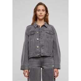 Urban Classics Damen Jeansjacke "Urban Classics Ladies 80&lsquo;s Oversized Denim Jacket"new grau washed, Gr. M, unifarben, 100% Baumwolle, Jacken