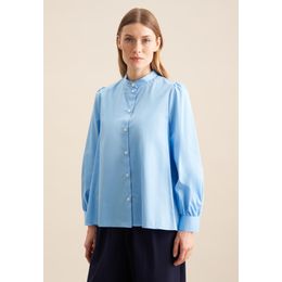 Seidensticker Damen Klassische Bluse "Schwarze Rose", blau, Gr. 40, unifarben, 100% Baumwolle, Blusen, 1/1 Kragen Uni