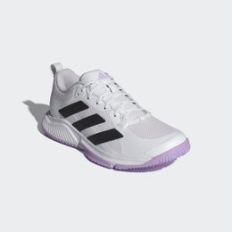 Damen Hallenschuh "COURT TEAM BOUNCE 2.0", adidas Performance, Gr. 39, wei&szlig;, Synthetik, Textil, Schuhe, geeignet f&uuml;r jeden Hallensport