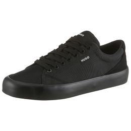 HUGO BLUE Damen Sneaker "B-cross", Gr. 42schwarz, Nubuklederimitat, Textil, unifarben, Schuhe, Schn&uuml;rschuh, Halbschuh, Plateausneaker mit gep.