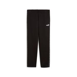 Puma Damen Trainingshose "ESS TAPE SWEATPANTS FL OP", schwarz, Gr. XS, bedruckt, Fleece, Obermaterial: 68% Baumwolle, 32% Polyester, Hosen, f&uuml;r