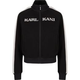 Karl Kani Damen Trainingsjacke "Karl Kani Kk Retro Sidestripe Trackjacket"schwarz, sanftes wei&szlig;, Gr. XS, mehrfarbig, 55% Polyester, 39% Baumwolle, 6%
