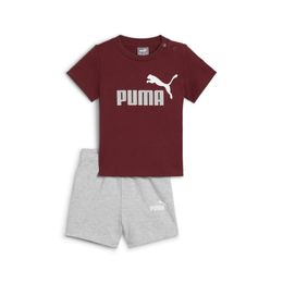 Puma M&auml;dchen Trainingsanzug "MINICATS TEE & SHORTS SET", rot, Gr. 62, bedruckt, Jersey, Obermaterial: 100% Baumwolle, Sportanz&uuml;ge, Set aus zwei